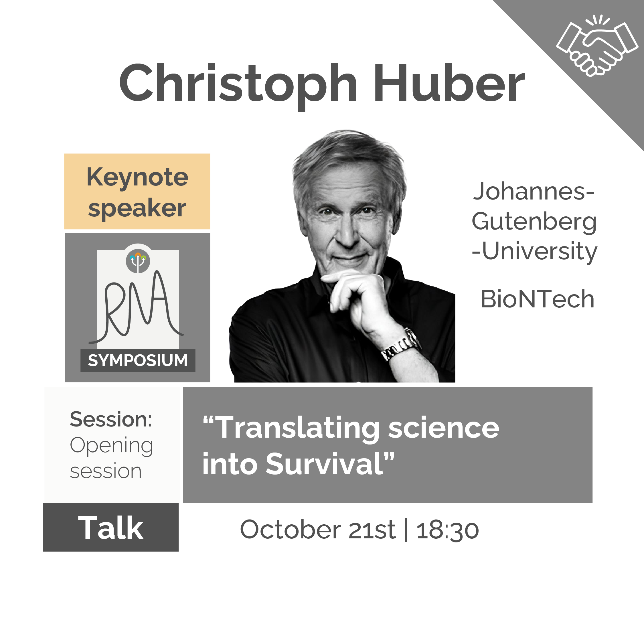 RNA symposium speaker spotlight - Cristopher Huber